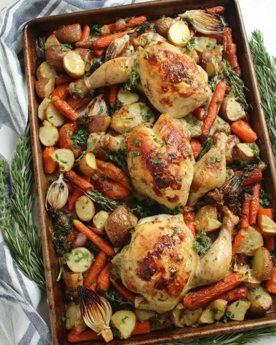 Juicy Roast Chicken with Root Vegetables: Easy and Delicious